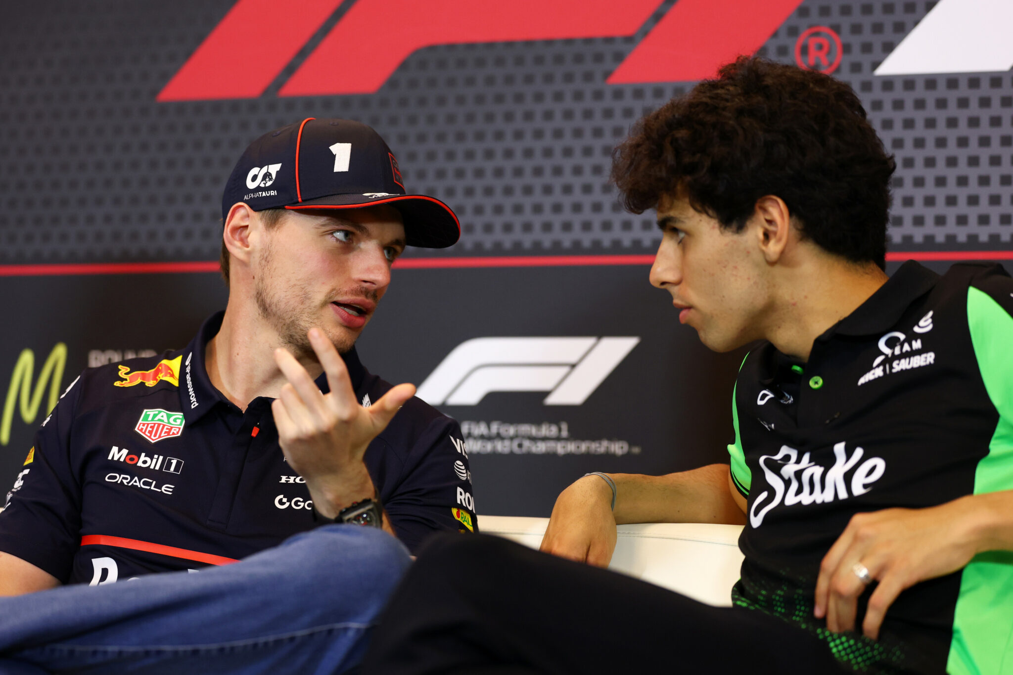 F1 drivers Max Verstappen and Gabriel Bortoleto champion oversteer over ...